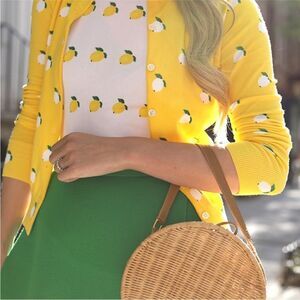 J. Crew Factory | Sweaters | Jcrew Lemon Jackie Yellow Cardigan Xxs ...